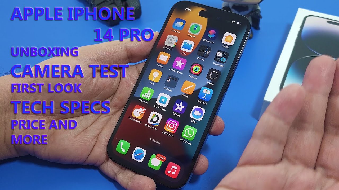 Apple iPhone 14 Pro Unboxing - Camera Test - First Look - Tech Specs ...