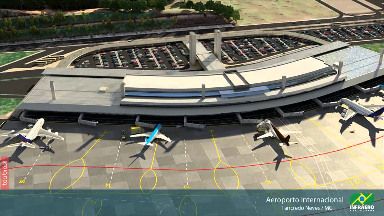 Maquete 3D - Aeroporto de Confins - YouTube