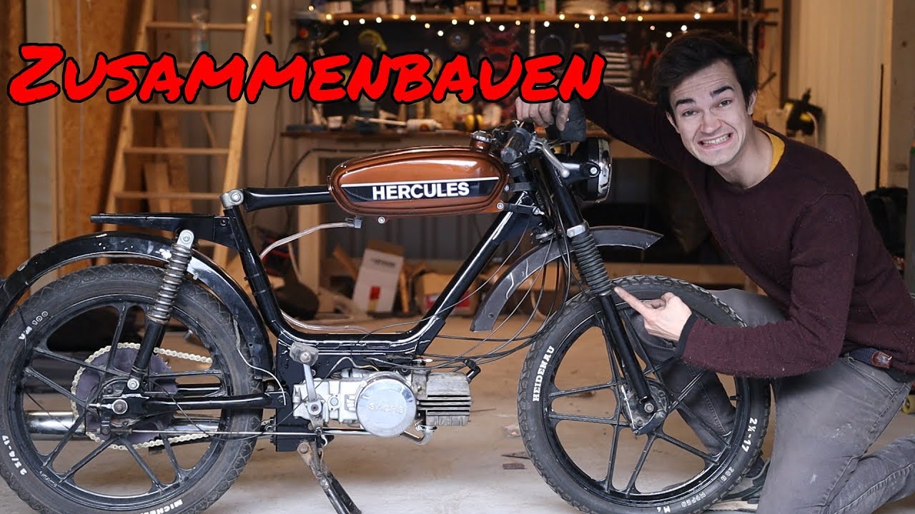 So baust du den Mofa Cafe Racer zusammen! | F.03 Mofa-Mittwoch - YouTube