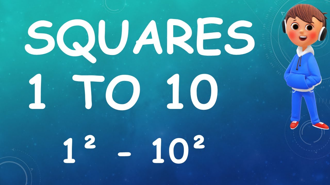 Square Of A Number From 1 To 10 | Squares Of 1 To 10 | 1 To 10 Squares ...