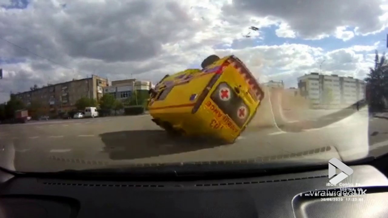 Ambulance gets flipped by SUV || Viral Video UK - YouTube