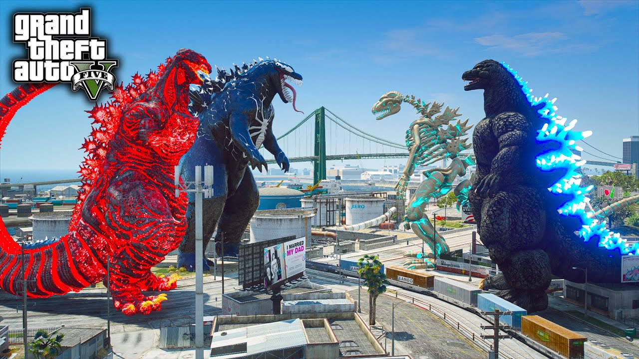 Shin Godzilla, Venom Zilla Vs Heisei Godzilla, Zombie Godzilla ( GTA V ...