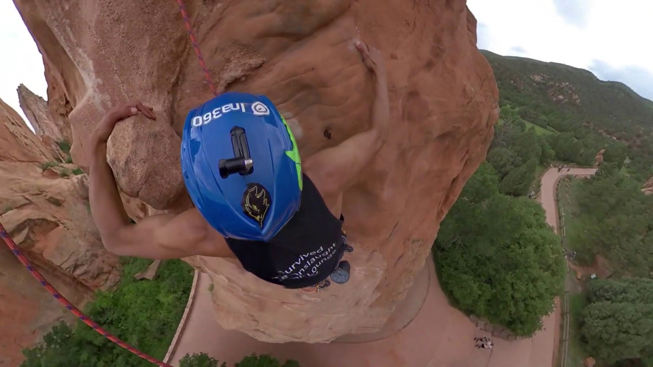 How to rock climb POTHOLES 5.7 route in Garden of the Gods - Red Twin ...