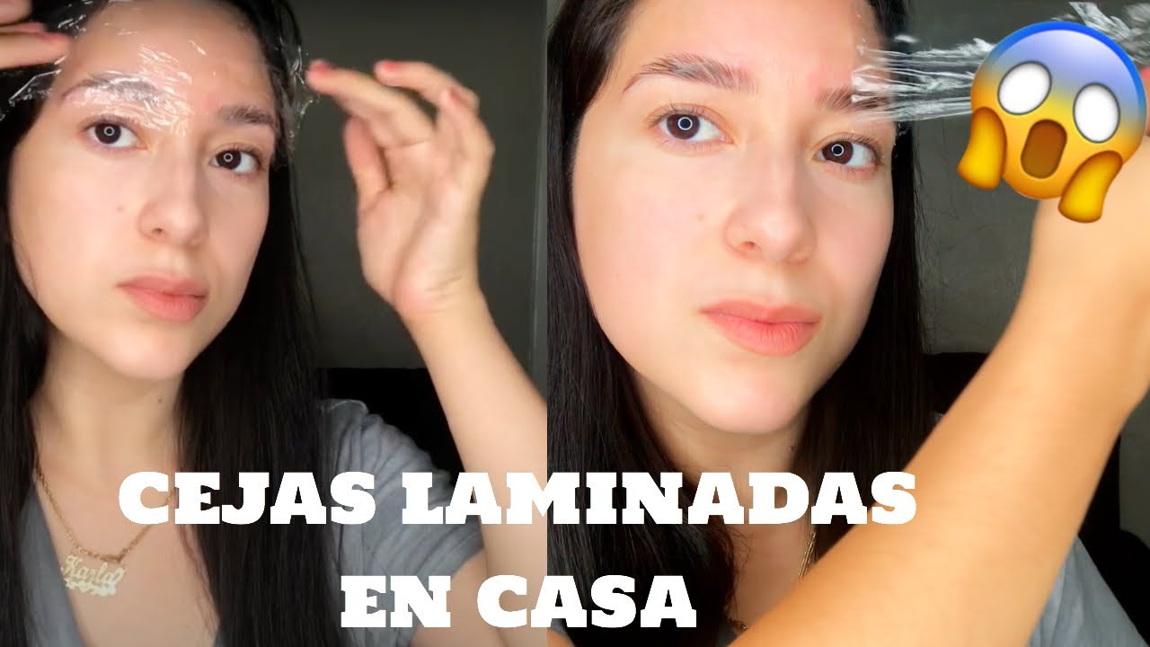 LAMINACION DE CEJAS EN CASA /PLANCHADO DE CEJAS/ PASO A PASO - YouTube