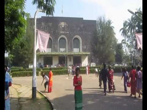 A Walk around Yangon University, Myanmar - YouTube