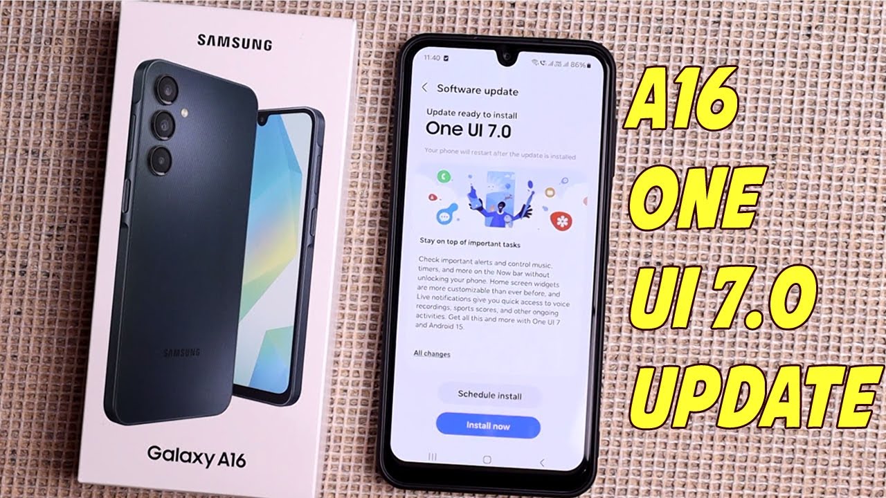 Samsung Galaxy A16 One Ui 7 Update - YouTube