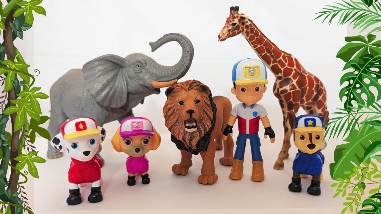 Best Educational Kids Video: Paw Patrol visits Safari Animals - Lions ...