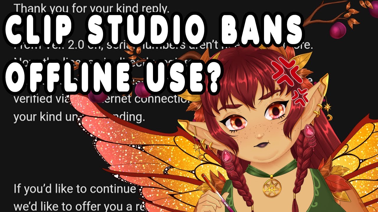 CLIP STUDIO BANS OFFLINE USE IN VERSION 2.0? [SPEEDPAINT & COMMENTARY] - YouTube