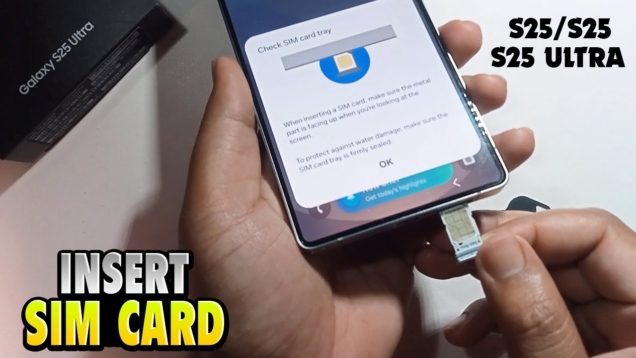 How to insert Sim card Samsung Galaxy S25/S25+/S25 ultra - YouTube