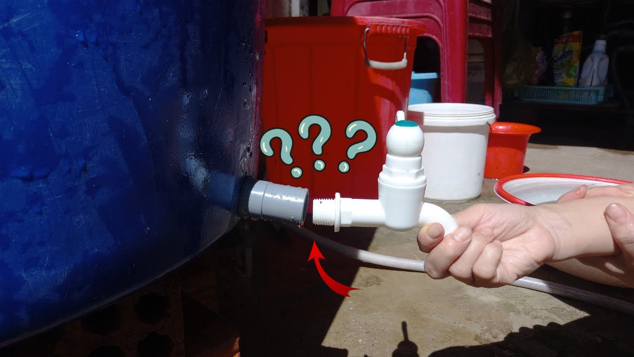 DIY - How to connect tap on a pvc pipe - BHK_DIY At Home #diy #pvc # ...