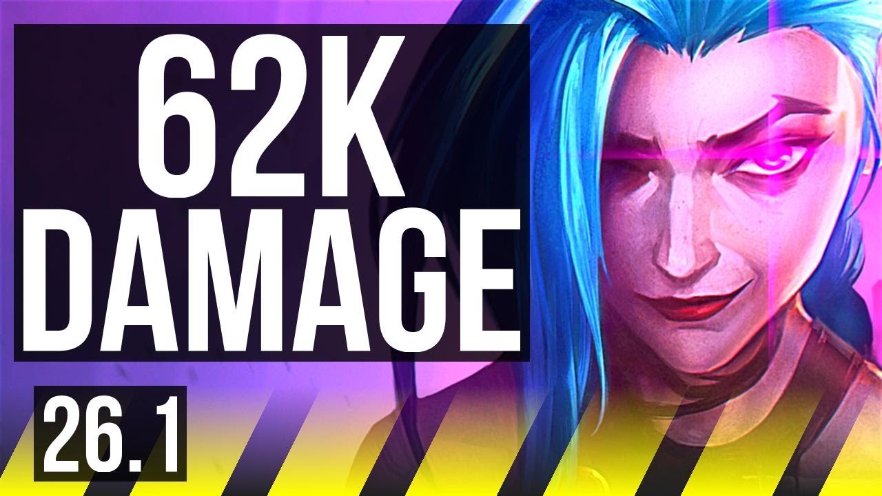 JINX & Thresh vs DRAVEN & Pyke (ADC) | 62K damage | EUW Master | 26.1 ...