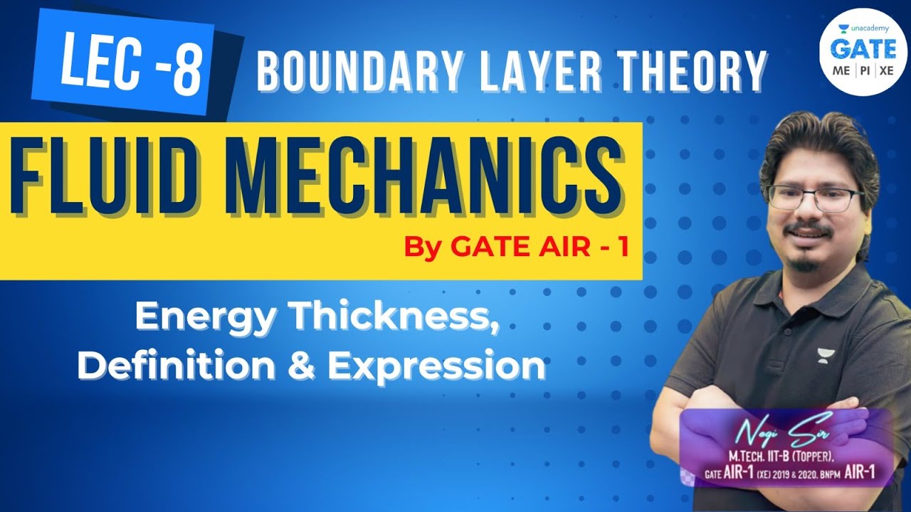 Energy Thickness, Definition & Expression | Lec 8 | Fluid Mechanics ...