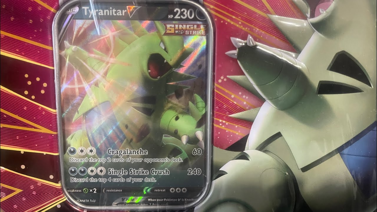 What comes in a 2021 Pokemon Tyranitar V Box? Opening it! - YouTube