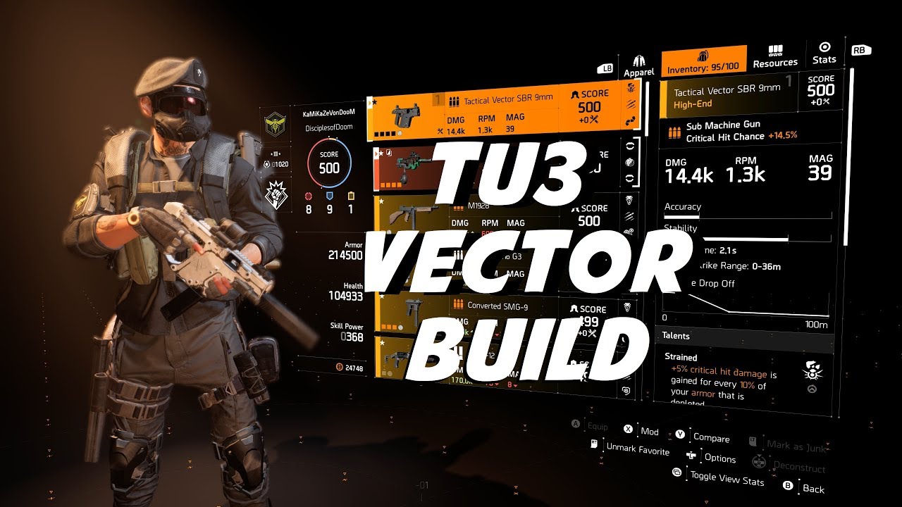 The Division 2 | TU3 Vector Build | SMG PVP Build - YouTube