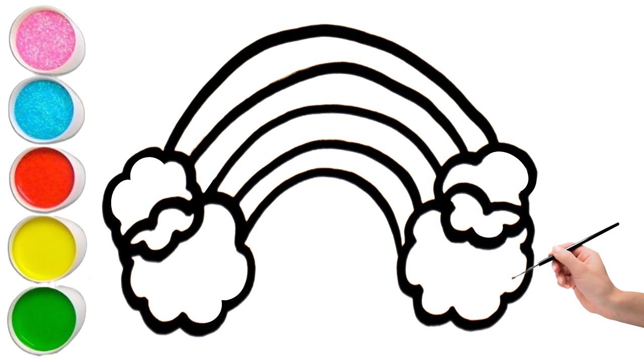 How to Draw a Rainbow and Clouds Easy 🌈 | Step by Step - YouTube