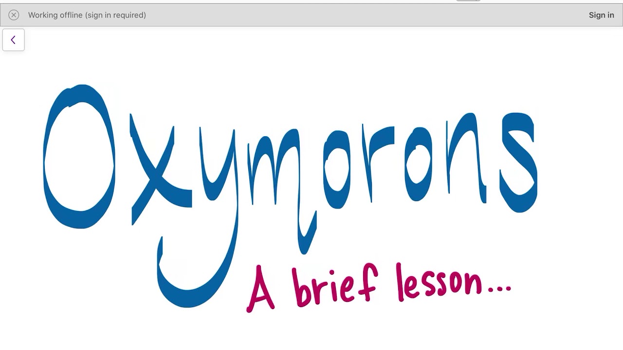 Oxymorons: A Brief Lesson - YouTube