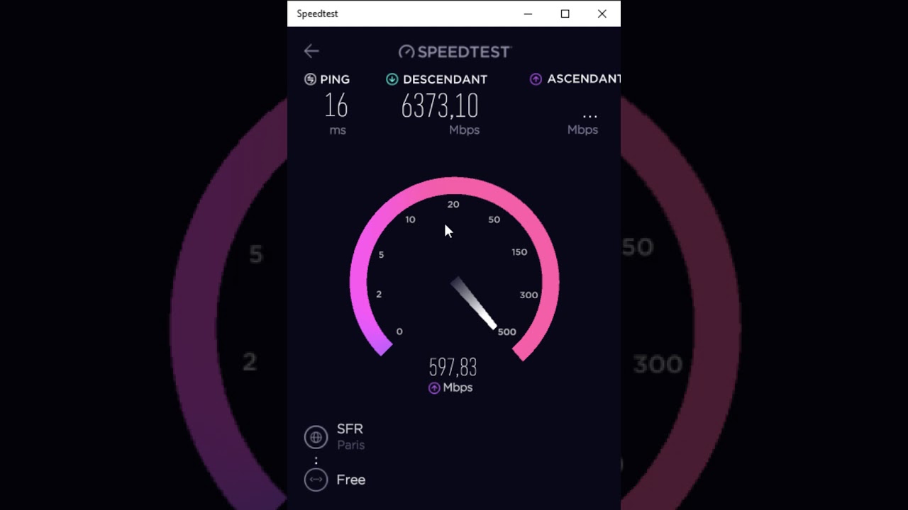 Speedtest Freebox Delta 10 Gbits/s - YouTube