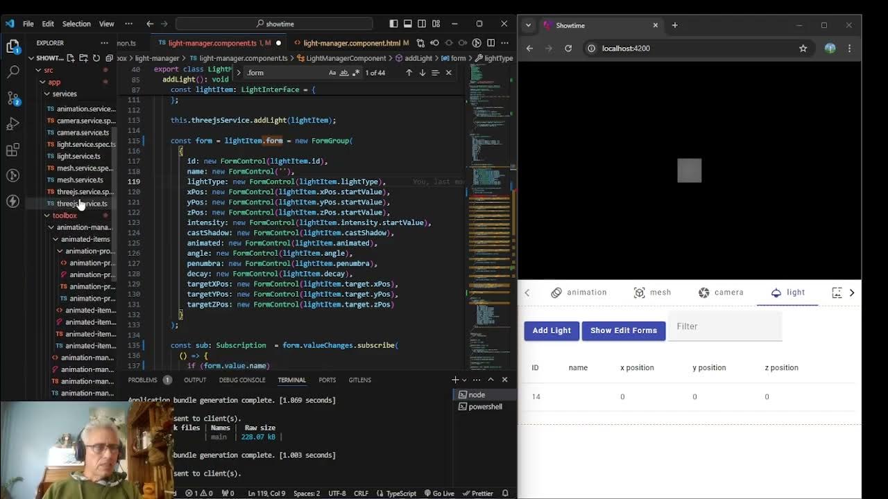 Angular/ThreeJS - Video 218 light form 02 - YouTube