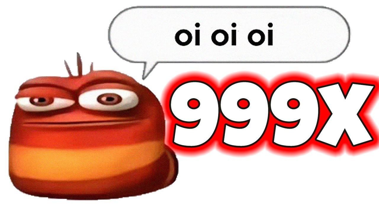oi oi oi red larva 999x speed - YouTube