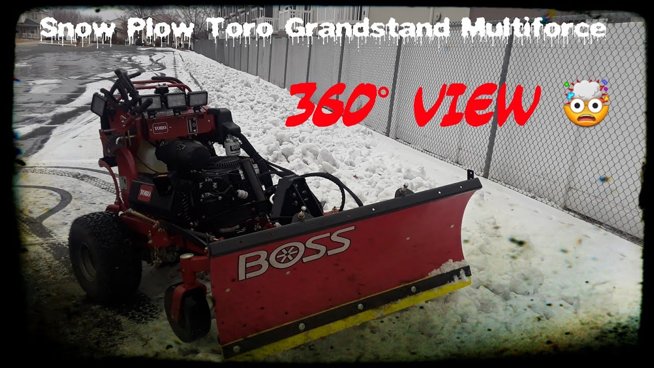 Toro Grandstand Multi-FORCE machine + Boss Snow Plow 💪 Very Easy way to ...
