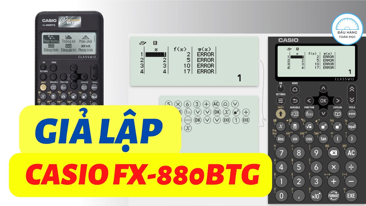 Giả lập máy CASIO fx-880 BTG | fx-570CW | #Casio880 #Casio570CW #DHTH ...