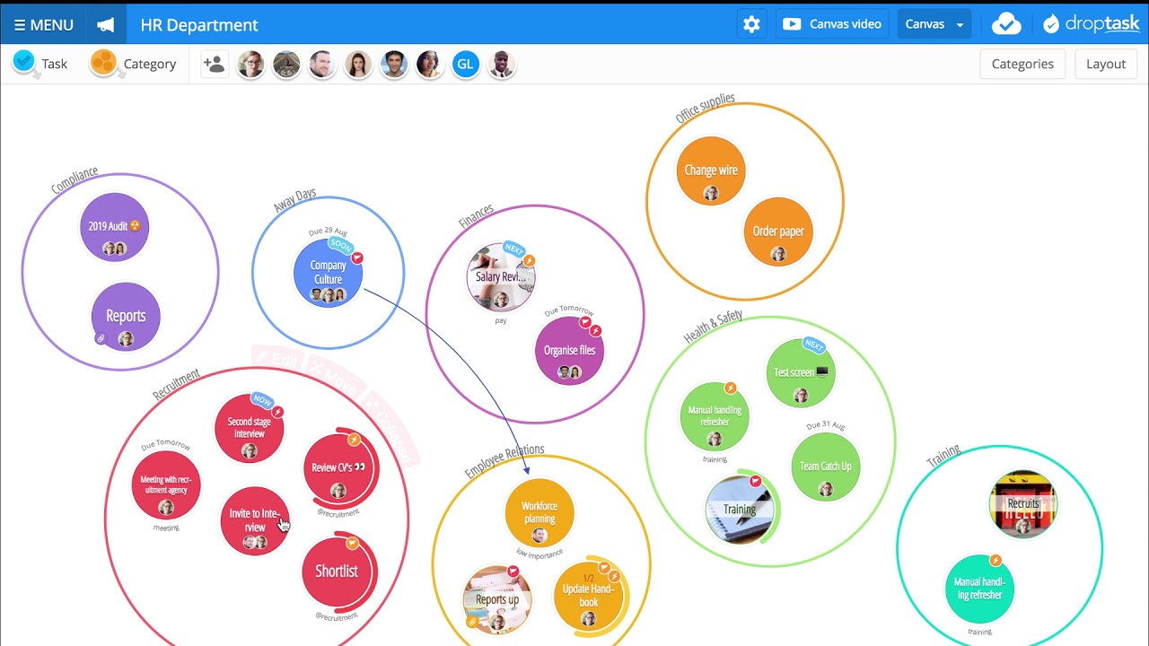 DropTask tutorial: Canvas View - YouTube