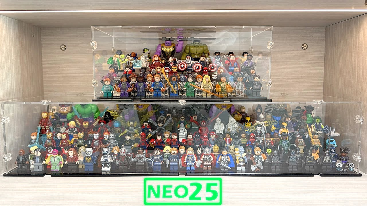 LEGO Marvel Minifigures Display Case | iDisplayit | 80 LEGO Minifigures ...