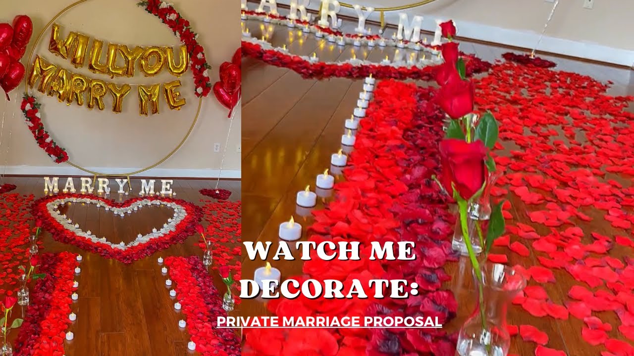 Romantic Marriage Proposal Decor | Watch me decorate | private proposal ...