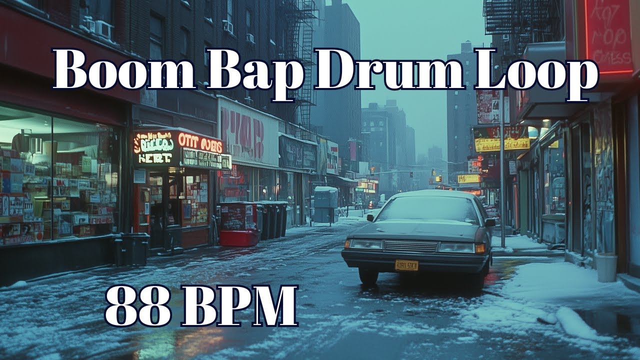 88 BPM Boom Bap Drum Loop - Classic Old School Beat - YouTube