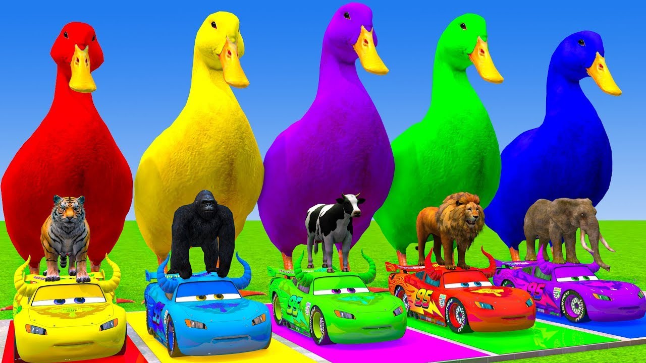 Crazy Animal Slide Challenge 🐄🐘🦍🦛🐅 | Funny 3D Animals Game 2025 | #1 ...