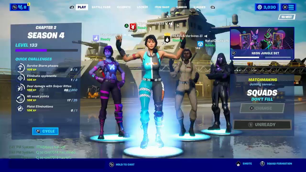 Playing fortnite with friends - YouTube