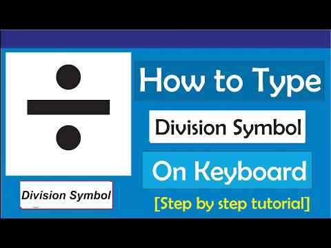 How To Type Division Sign On Keyboard (÷)
