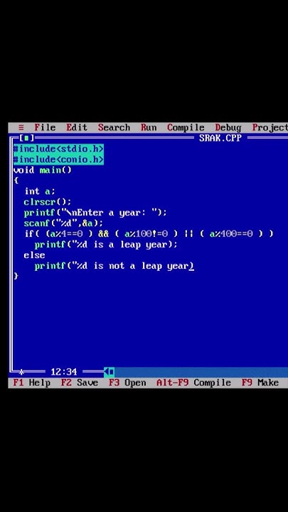 C Program to check whether a year is leap year or not - YouTube