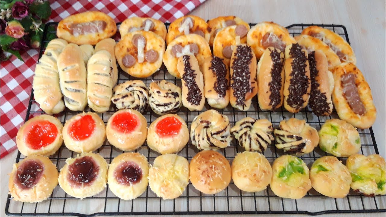 250GR TEPUNG JADI 45 BIJI ROTI UNYIL ANEKA RASA DAN BENTUK ‼ ...