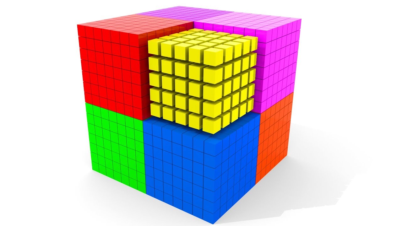 Learn Colors with a Lot of 3D Blocks Cubs Teaching video for Kids ...
