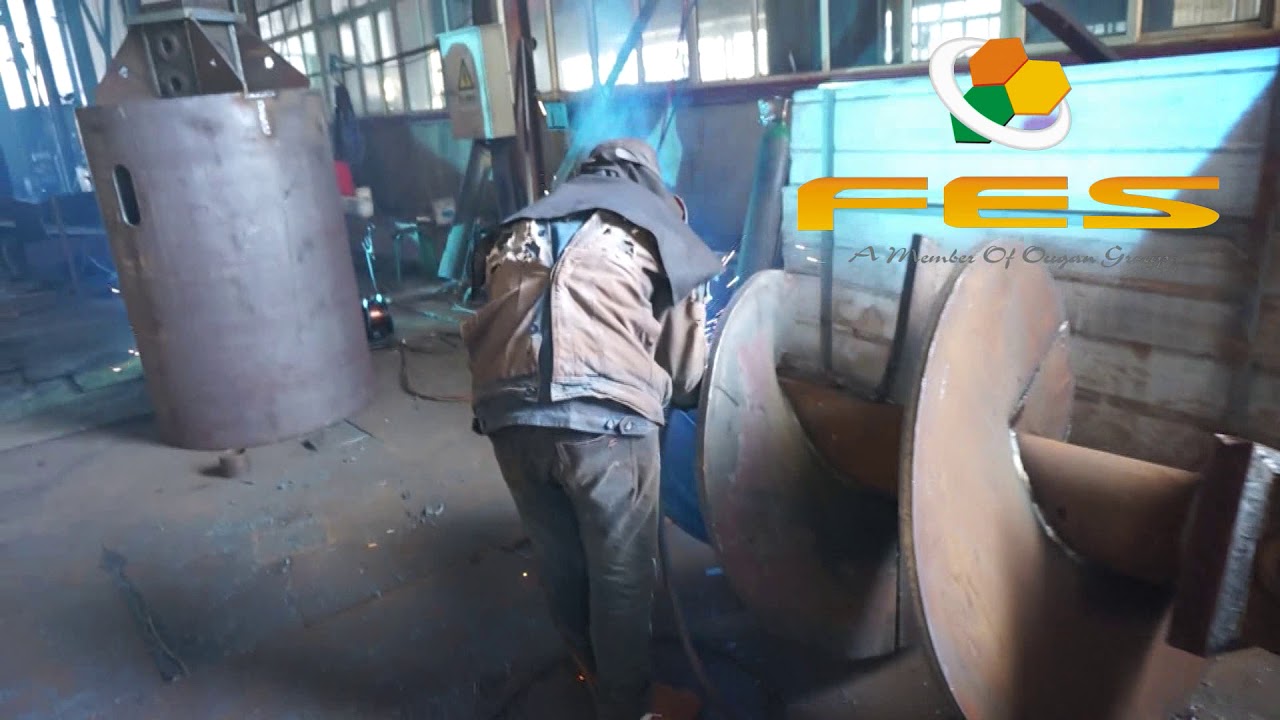 Production process of drilling tools---Welding flight on auger. - YouTube