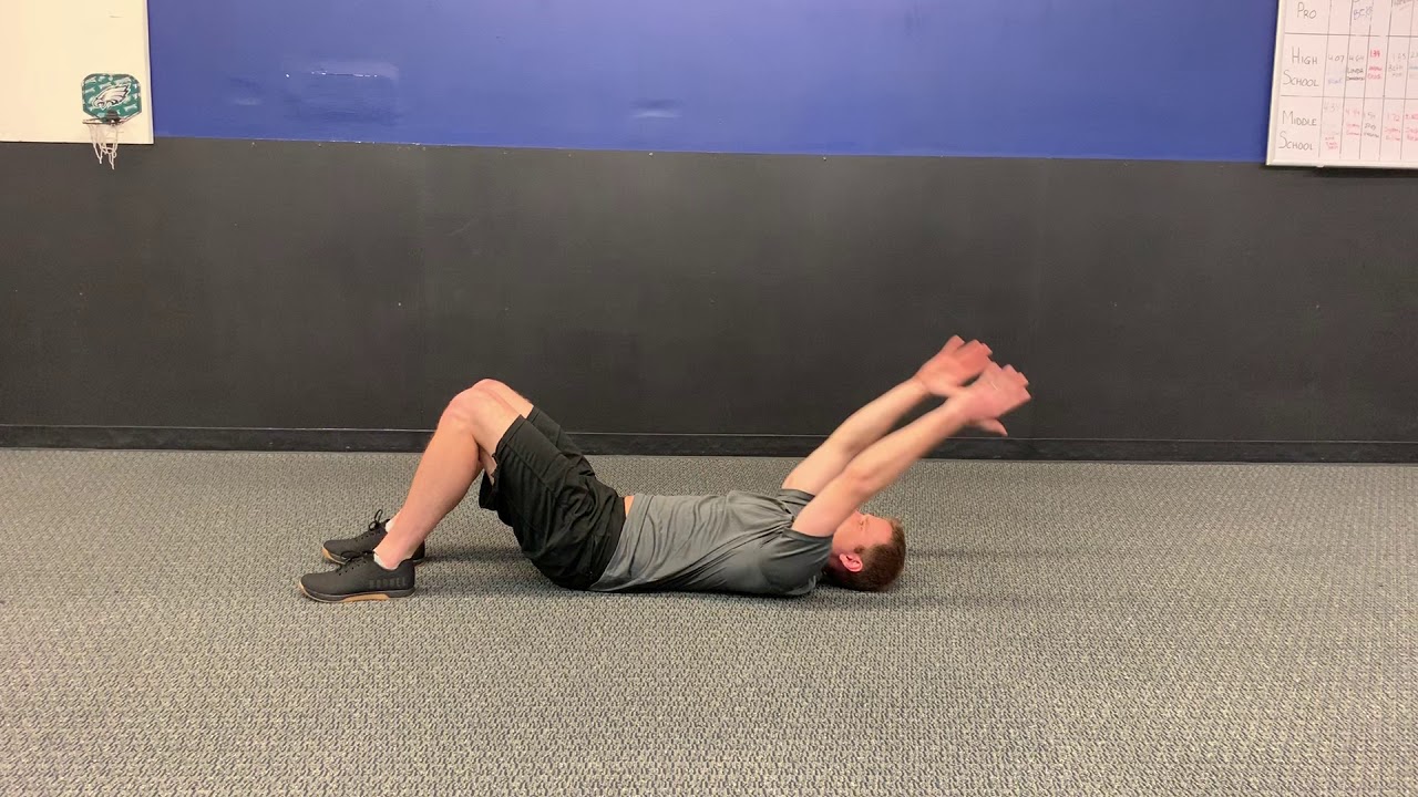 Hooklying Shoulder Flexion - YouTube
