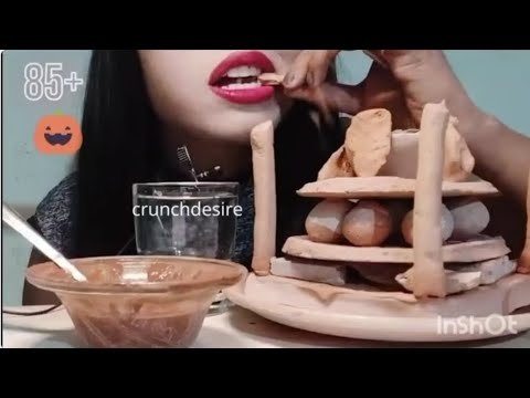 Homemade Clay Eating ASMR 🤤 DELICIOUS 😋@CravingSlate - YouTube