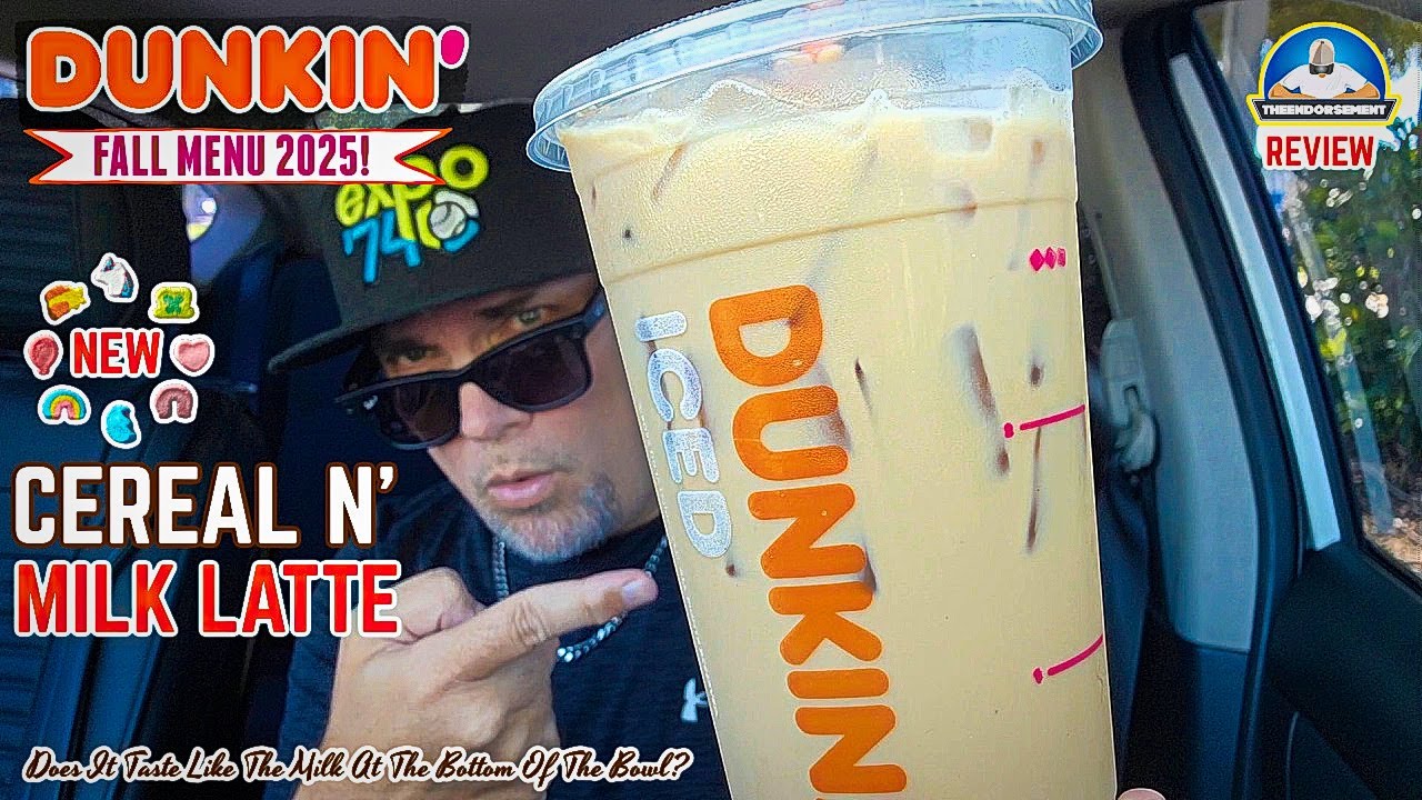 Dunkin'® Cereal N' Milk Latte! 🍀🥣☕| 2025 Fall Menu Alert! | Their BEST Latte Ever ...