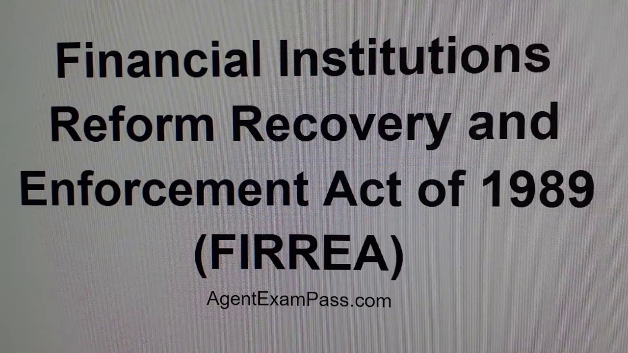 178 Financial Institutions Reform Recovery and Enforcement Act of 1989 ...