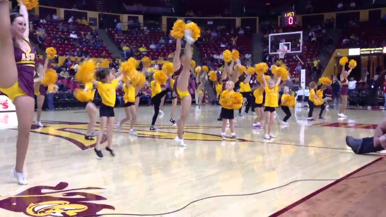 ASU Dance Team Children Clinic Halftime Performance - YouTube