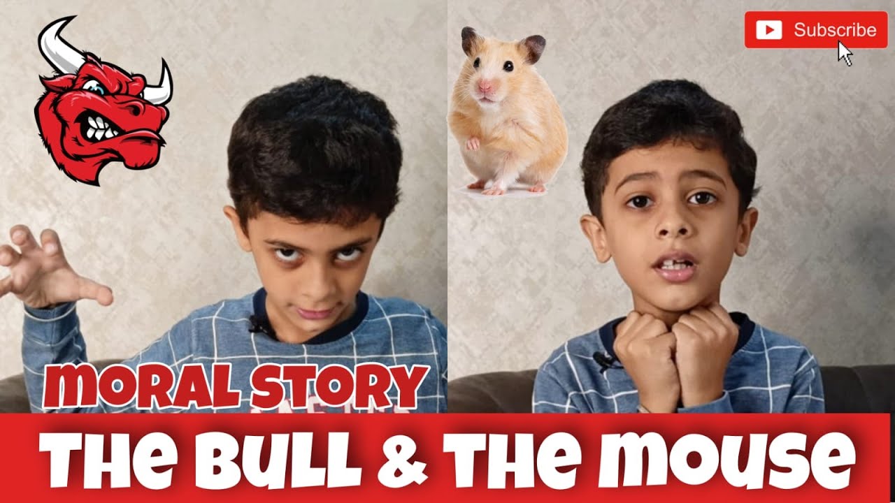 Short Moral Stories | The Bull & The Mouse | #spokenenglish # ...