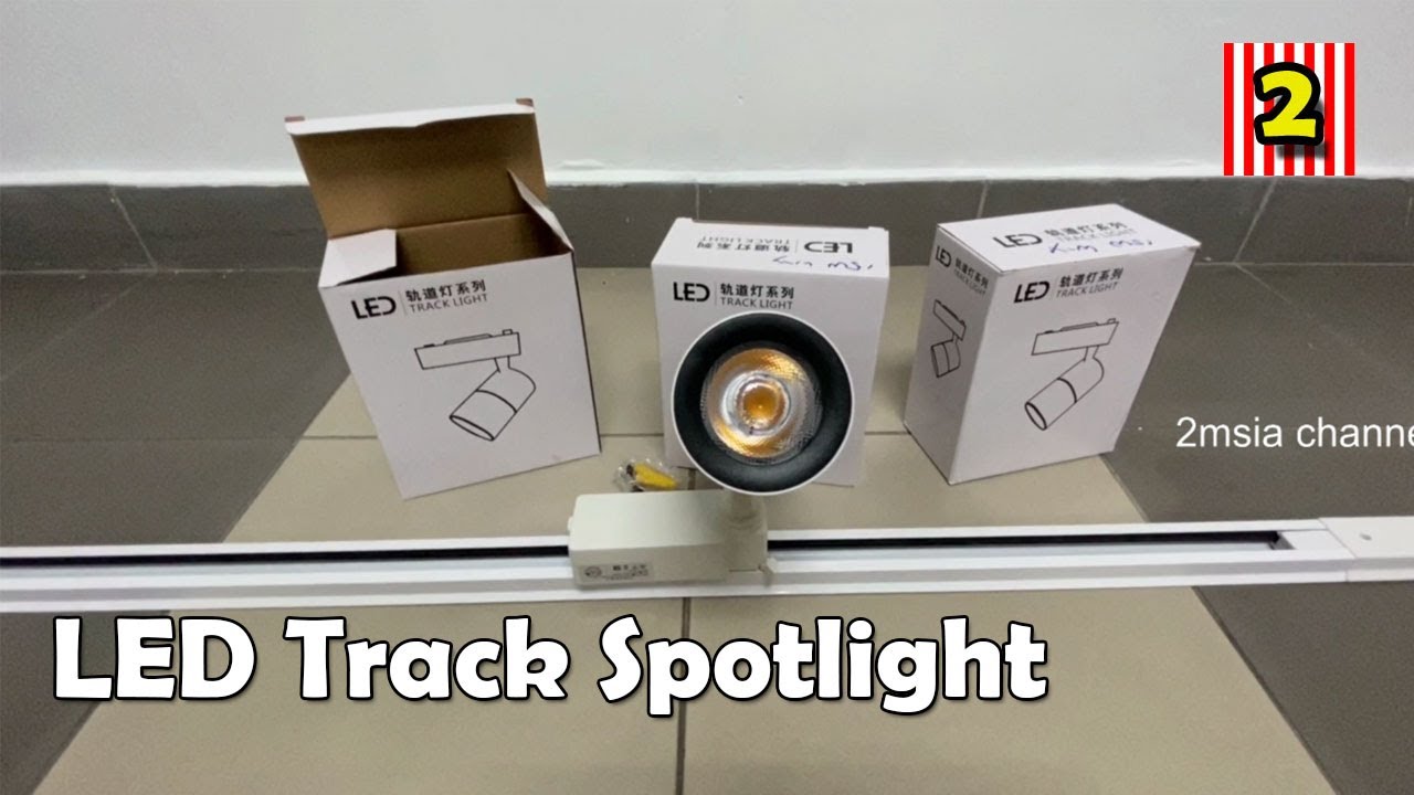 COB LED Track Spotlight For Gallery Or Showroom Display Unboxing - YouTube
