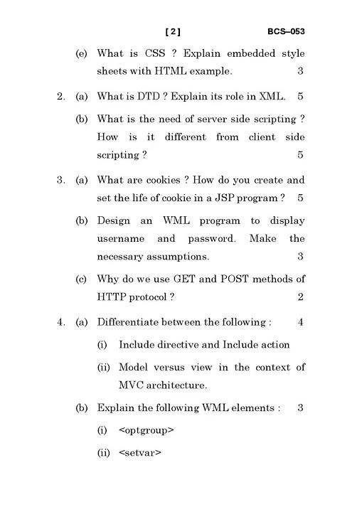 BCS - 053 December 2023 Question Paper - YouTube