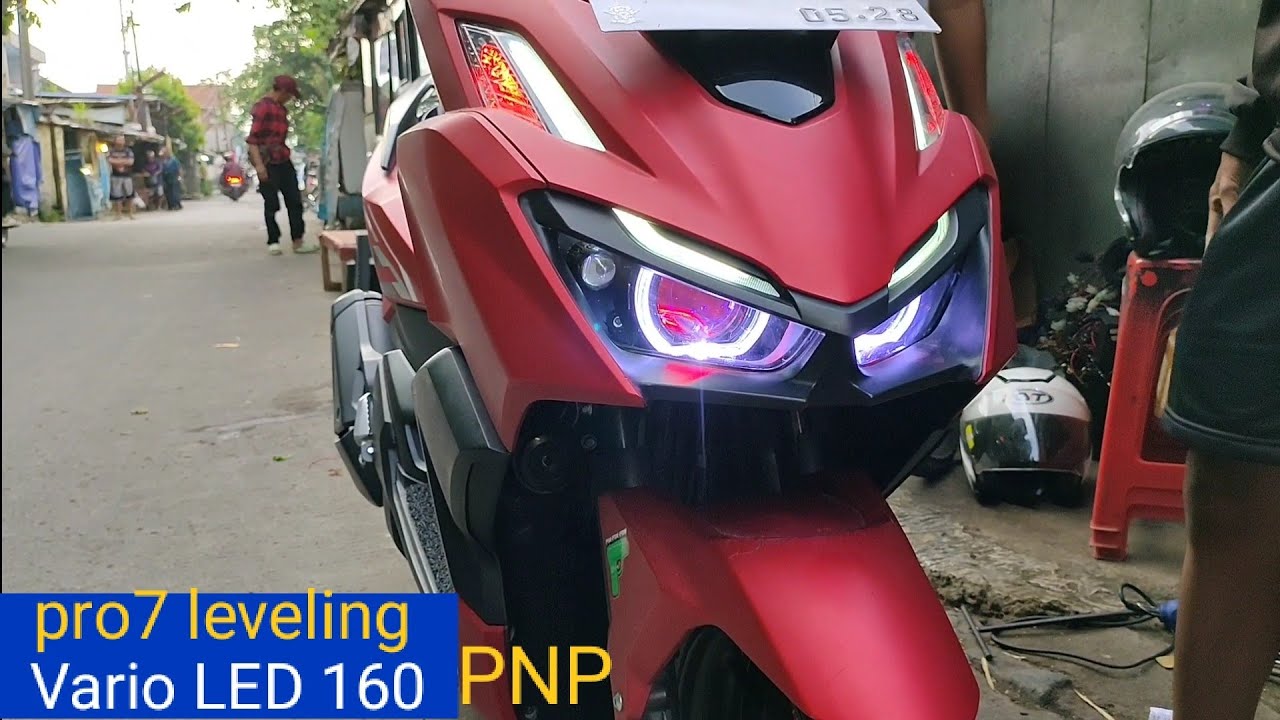 Vario LED 160 Biled pro7 leveling PNP saklar Vixion sinar otomotif - YouTube