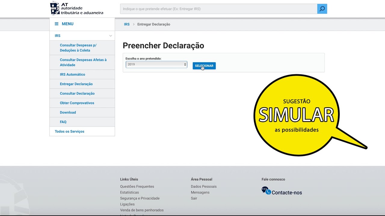 IRS 2020 PORTUGAL | Passo a Passo - YouTube