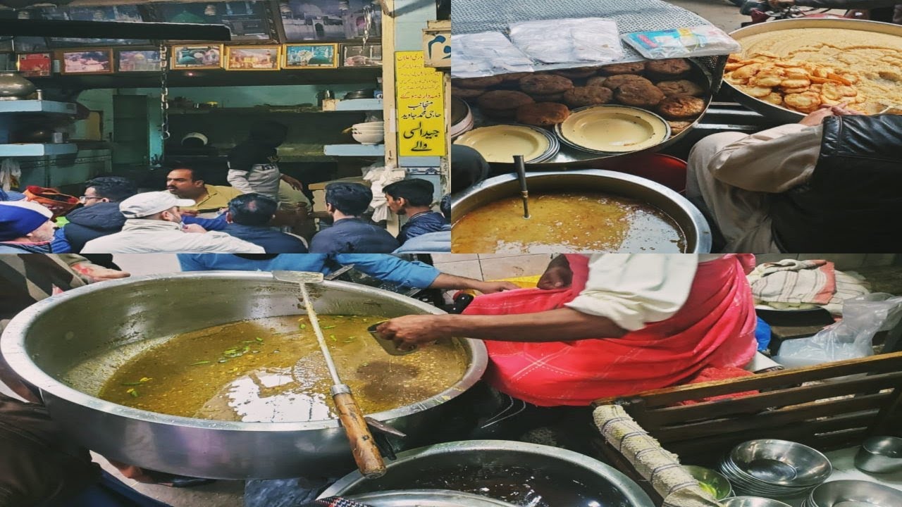 Famous Jeda Lassi in Lahore Food Street | Ghousia Mutton Chana | Street ...