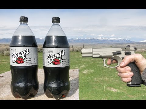 EXPERIMENT! 9MM GUN VS ROOTBEER! - YouTube