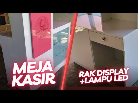 cara membuat meja kasir dari triplek ,finishing hpl ,dengan display ...