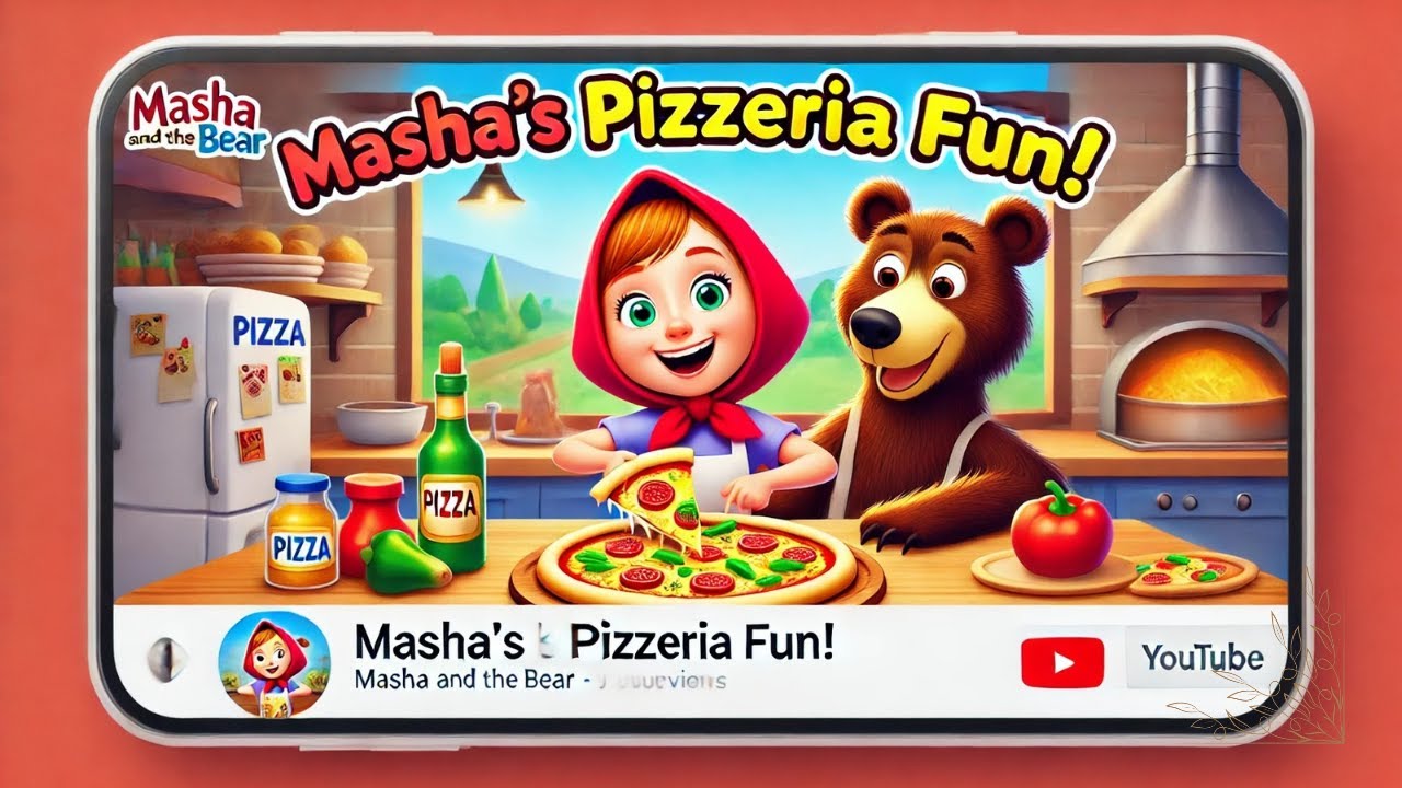 Masha and the Bear Pizzeria 🍕 Fun Kids Gameplay | Masha Cooking ...